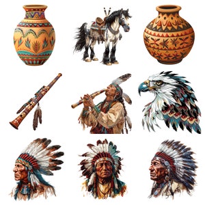 American Indian Clipart, Native America PNG Individual Images on ...