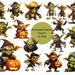 Animated Goblins Halloween Clipart, PNG Files on a Transparent ...