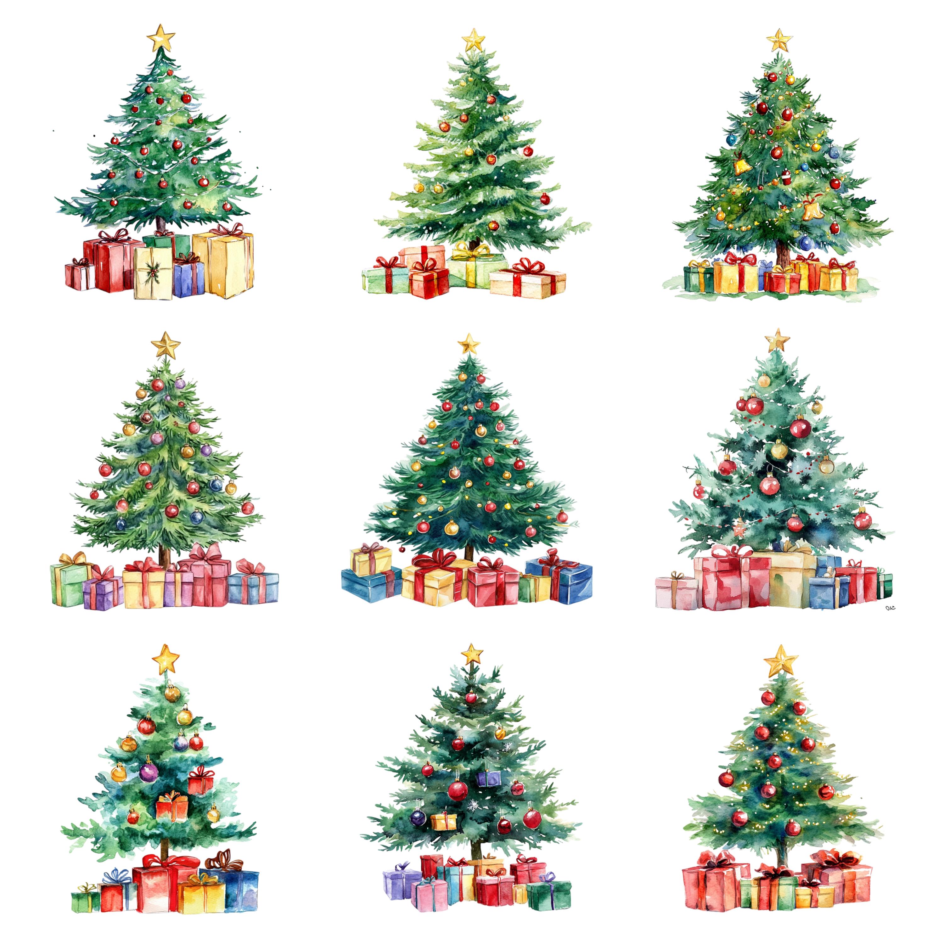 Christmas Tree With Gifts Clipart | 23 PNG Holiday Trees, PNG ...
