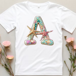 Watercolor Starfish Alphabet Clipart, Transparent Background, High ...