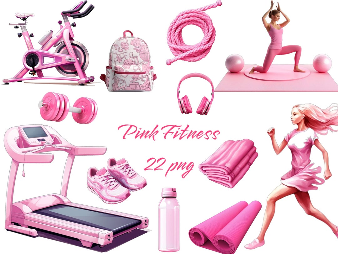 Pink Fitness Clipart, Transparent Background, High Quality, Clipart ...