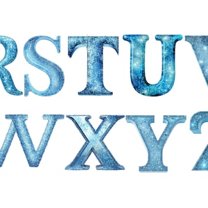 Blue Glitter Alphabet Clipart , Alphabet, Transparent Background, High ...