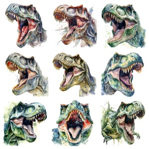 31 Roaring T-rex Clipart, Dinosaur Clipart, PNG Digital Files on ...