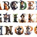 Witch Alphabet, Halloween Alphabet, Transparent Background, High ...