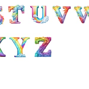 Rainbow Alphabet, Letters Png, Alphabet Png, Instant Download for ...