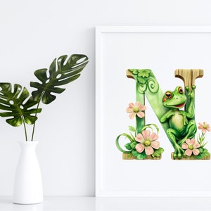 Watercolor Frog Alphabet Clipart, Transparent Background, High Quality ...