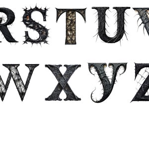 Spiderweb Alphabet, Halloween, Transparent Background, High Quality ...