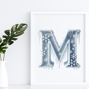 Ice Alphabet Clipart, Winter Alphabet Clipart, PNG Individual Images on ...