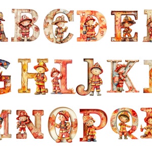Fireman Alphabet, Letters Png, Alphabet Png, Instant Download for ...