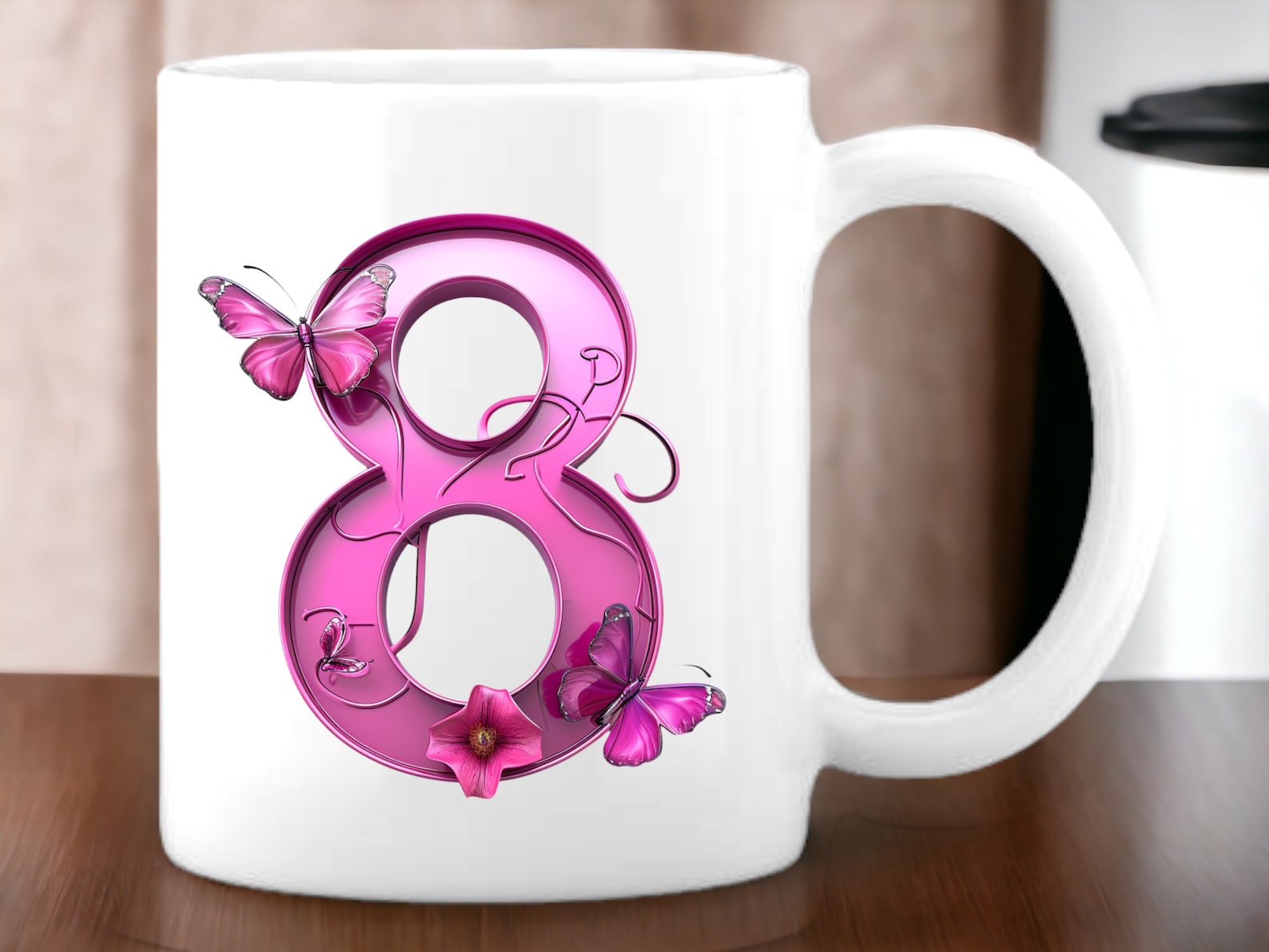 Pink Butterflies Numbers, Green Numbers, Instant Download for ...