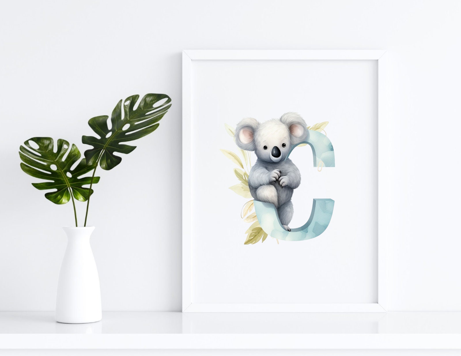 Watercolor Koala Alphabet in PNG for Commercial Use Instant - Etsy ...