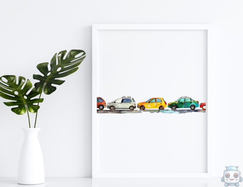 20 Car Borders Watercolor Clipart, Border Clipart, PNG Individual ...
