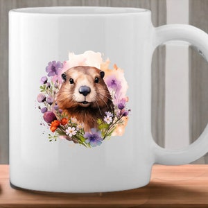 Watercolor Marmots Clipart, PNG Digital Files on Transparent Background ...