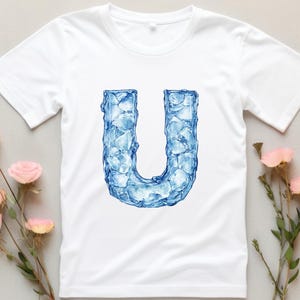 Ice Alphabet Watercolor Clipart, Alphabet Clipart, PNG Individual ...