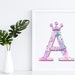 Watercolor Princess Alphabet Clipart, Pink Letters Png, Transparent ...