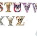 Watercolor Skull Alphabet Clipart, Bones Clipart, PNG Individual Images ...