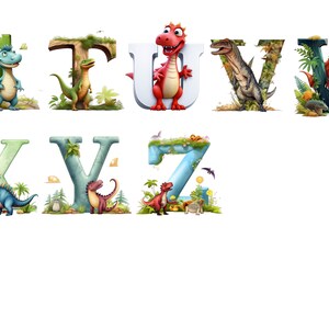 Dino Alphabet, Dino Letter, Dino Font Png, Instant Download for ...
