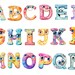 Smiley Alphabet Watercolor, Smiley Letters, Transparent Background ...