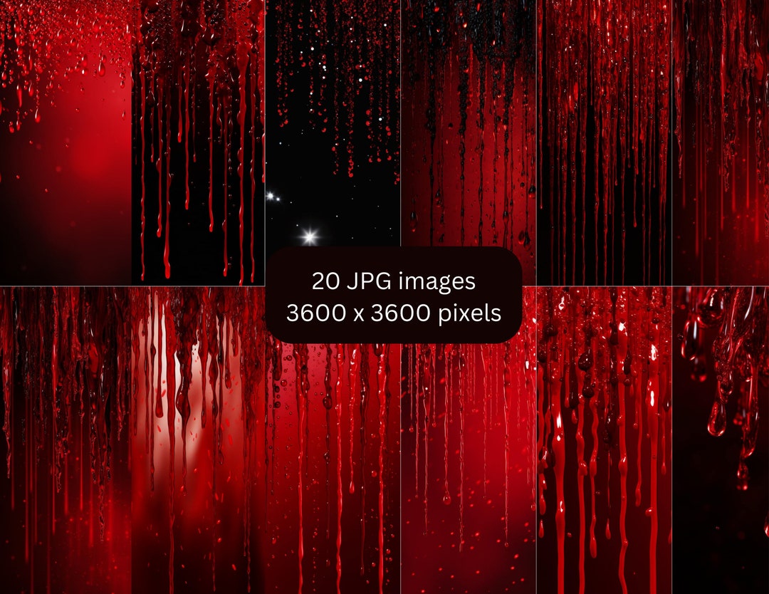 Watercolor Red Dripping Glitter Digital Paper, Wallpaper, Clipart ...