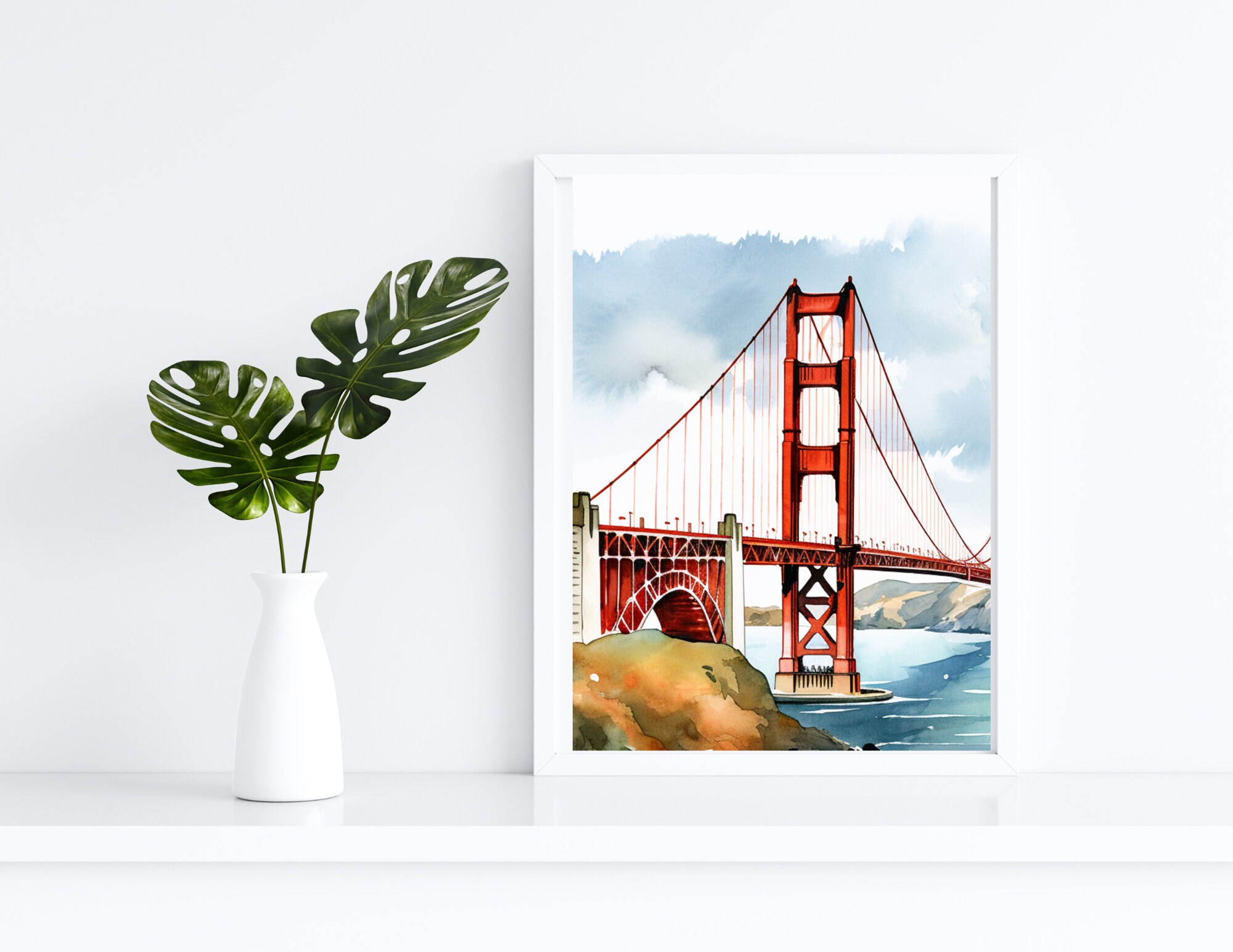 Watercolor California Clipart, PNG Individual Images on Transparent ...