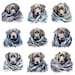 27 Snuggly Silver Labs Watercolor Clipart, Dogs Clipart, PNG Individual ...