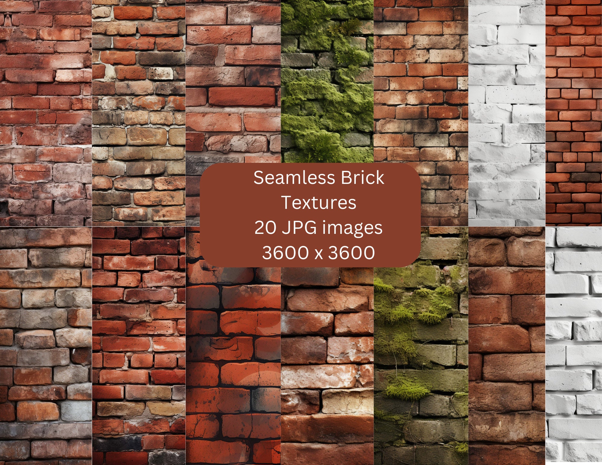 Brick Textures Digital Paper Seamless Brick Wallpaper - Etsy