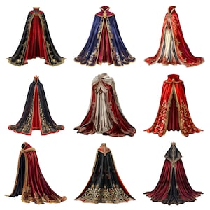 Royal Cape Clipart, Regal Clipart, PNG Individual Images on Transparent ...