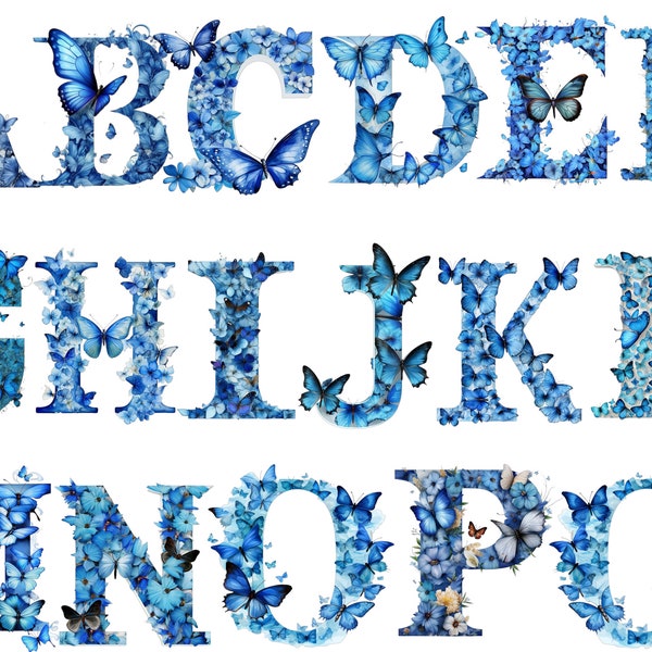 Butterfly Alphabet - Etsy