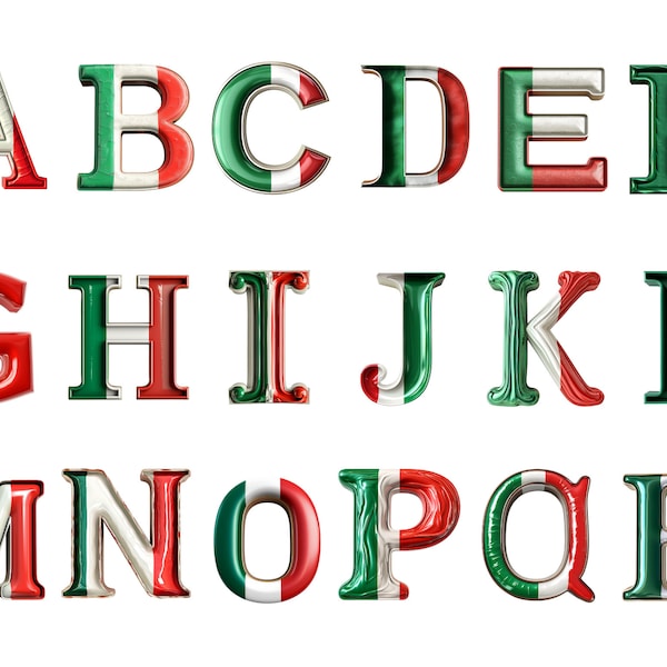 Italian Alphabet - Etsy