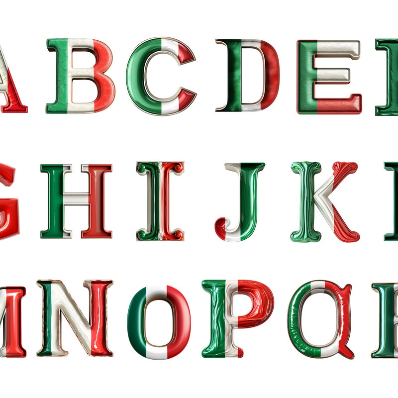 Italian Alphabet - Etsy