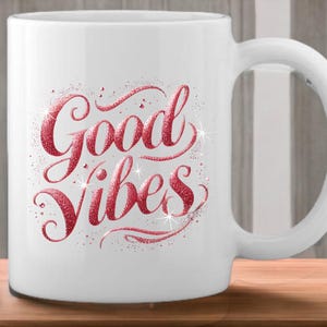 Good Vibes Clipart Set - 17 PNG Digital Typography Designs, PNG ...