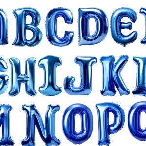 Blue Foil Alphabet Clipart, Transparent Background, High Quality ...