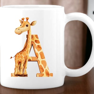 Giraffe Alphabet Watercolor, Giraffe Letters, Transparent Background ...