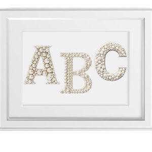 Pearl Alphabet Clipart, Transparent Background, Clipart, 12x12 ...