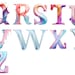 Colorful Alphabet, Transparent Background, High Quality, Clipart, 12x12 ...