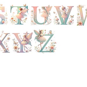 Fairy Alphabet Clipart, Fantasy Clipart, PNG Individual Images on ...