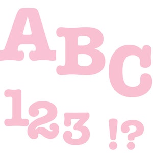 Pink Alphabet Letters and Numbers, Wedding Lettering, Watercolor Art ...