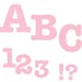 Pink Alphabet Letters and Numbers, Wedding Lettering, Watercolor Art ...