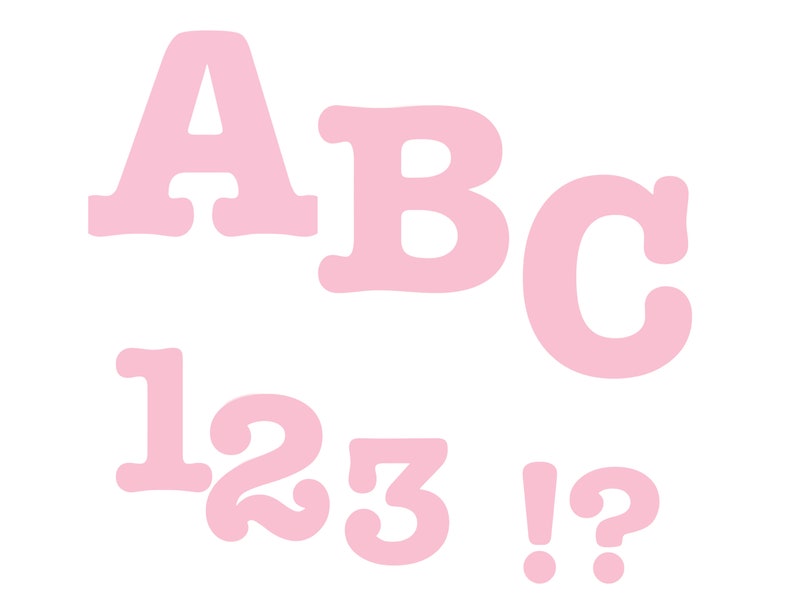 Pink Alphabet Letters and Numbers, Wedding Lettering, Watercolor Art ...