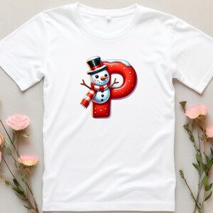 Winter Snowman Alphabet Clipart, Christmas Clipart, PNG Individual ...