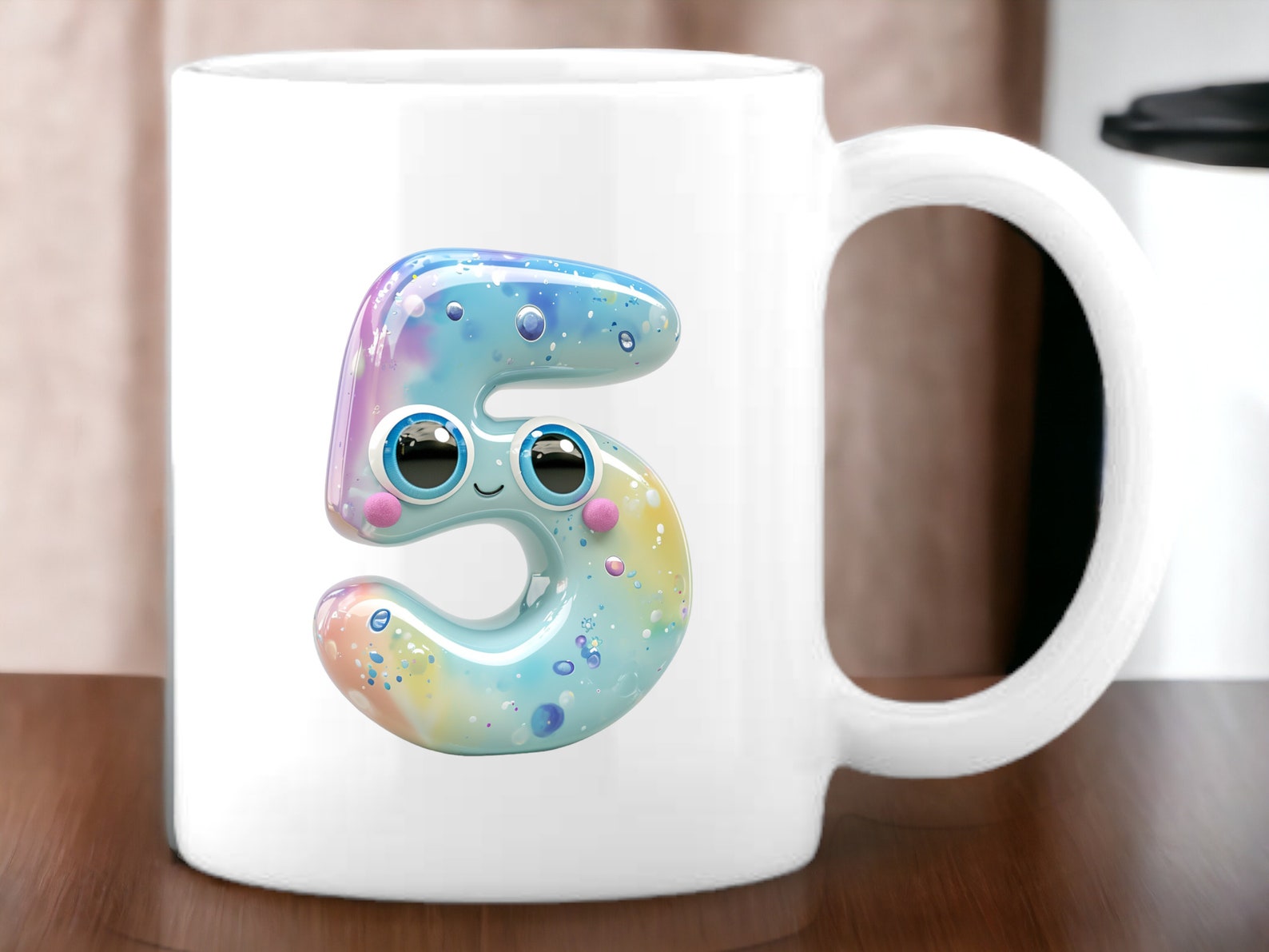 Watercolor Smiley Numbers Clipart, PNG Individual Images, Commercial ...