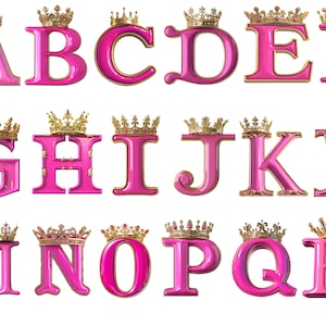 Clipart Princess Alphabet, Pink Letters Png, Transparent Background ...