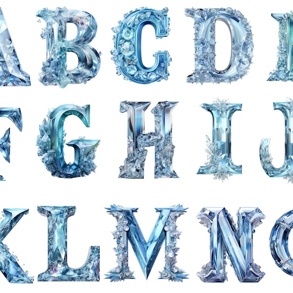 Crystal Alphabet - Etsy