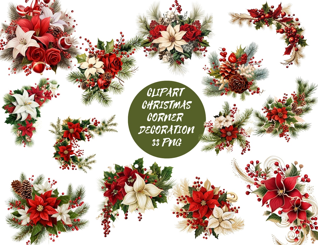 Clipart Christmas Corner Decorations , Decoration, Christmas, Download ...