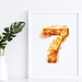 Fire Numbers Watercolor Clipart, Numbers Clipart, PNG Individual Images ...