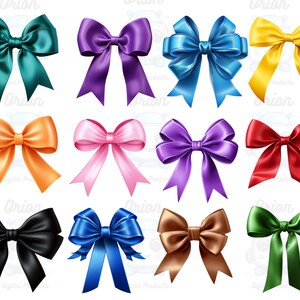 Ribbons Clipart, PNG Digital Files on a Transparent Background, Instant ...