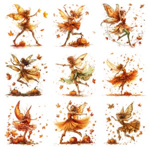 15 Fall Fairies Clipart, Fantasy Clipart, PNG Individual Images on ...