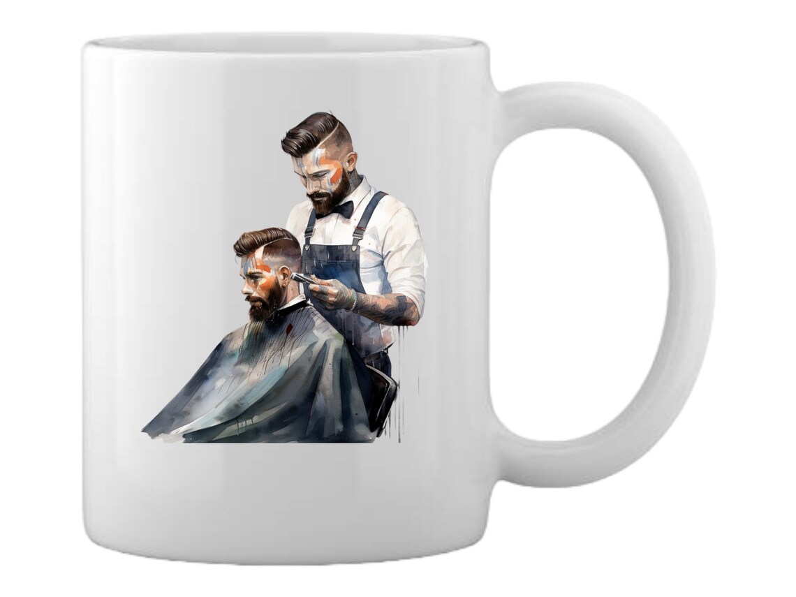 Watercolor Barbers Clipart, Barber Life, PNG Digital Files on a ...
