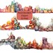 Watercolor Rock Borders Clipart, PNG Digital Files on Transparent ...