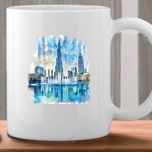 Watercolor Dubai Bundle Clipart, PNG Individual Images on Transparent ...